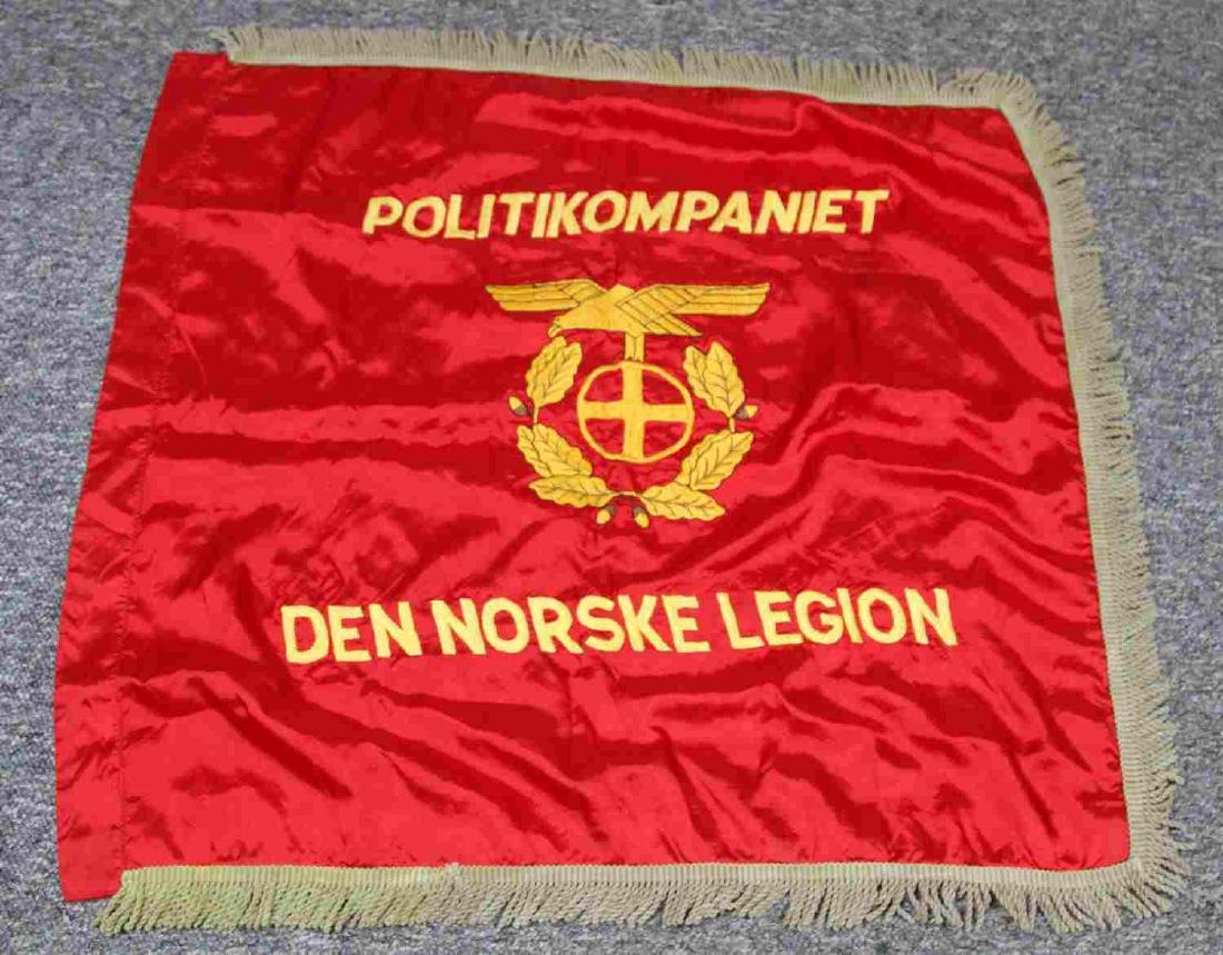 WWII THIRD REICH NORWEGIAN LEGION POLICE BANNER