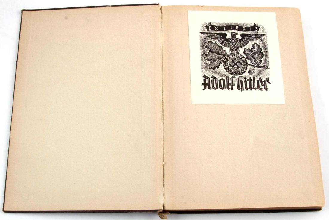 WWII GERMAN RACIAL BIOLOGY BOOK HITLER EX LIBRIS
