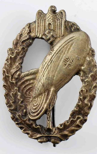 Wwii German Third Reich Rzm Marked Zeppelin Badge