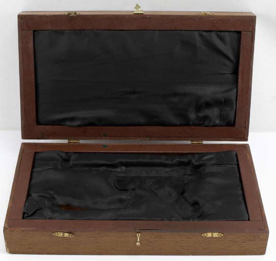 Vintage Wood Dueling Pistol Gun Box