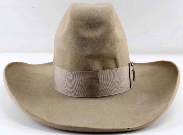 Beige Stamped Tom Mix Stetson Cowboy Hat Size 6 78