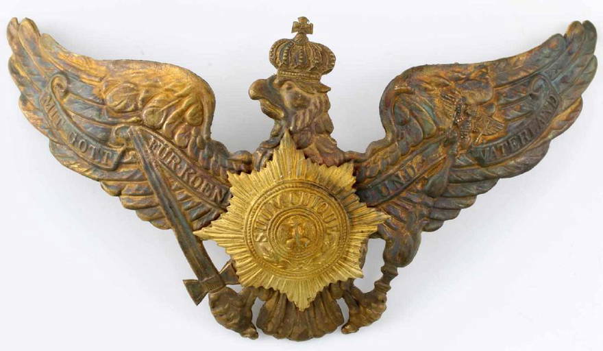 Imperial German Spike Helmet Eagle Front Plate