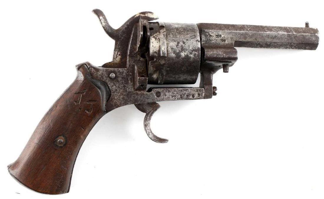 ANTIQUE 6 SHOT PINFIRE REVOLVER FRANCOTTE 11MM