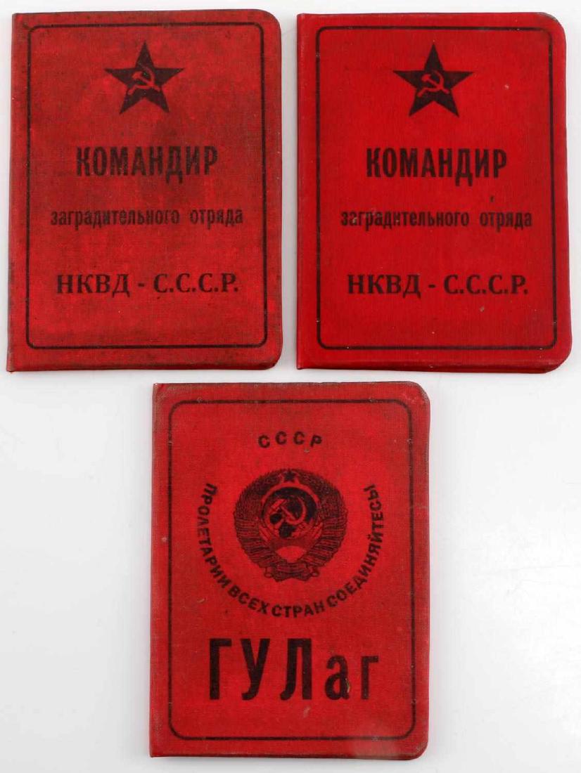 WWII SOVIET UNION NKVD AND GULAG ADMIN ID BOOK LOT