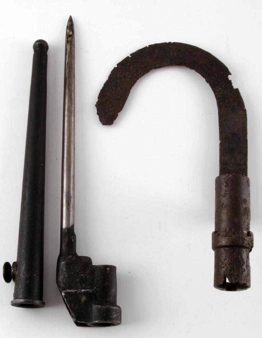 LOT OF 2 BAYONETS ONE W CURVED BLADE ONE MK III
