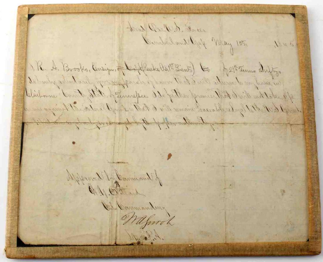 Civil War Confederate Surrender Document