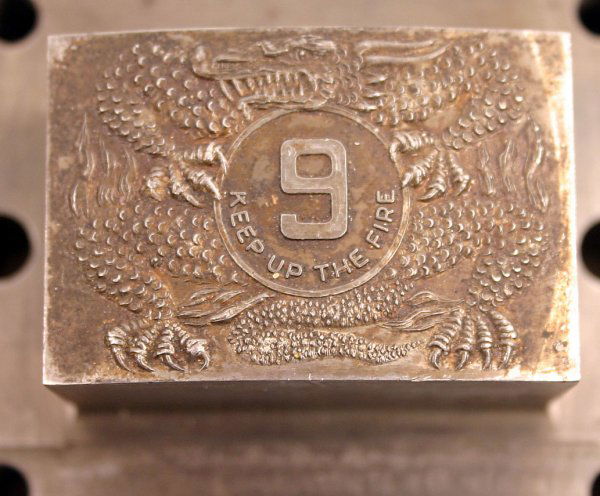 9TH INFANTRY MANCHU BELT BUCKLE ORGNAL MOLD DIE : Lot 44366