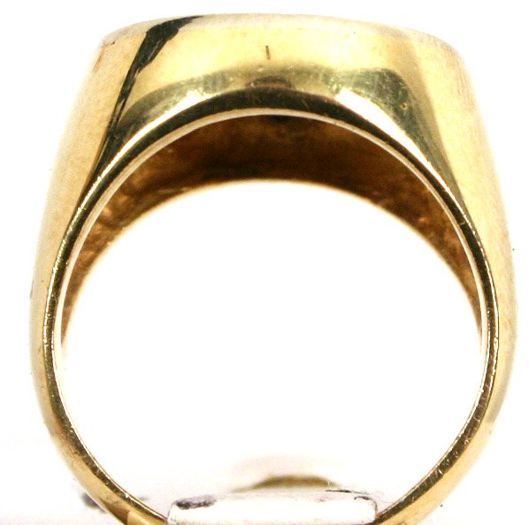 MENS 14K GOLD MERCEDES BENZ RING 1/2 CT DIAMONDS : Lot 53344