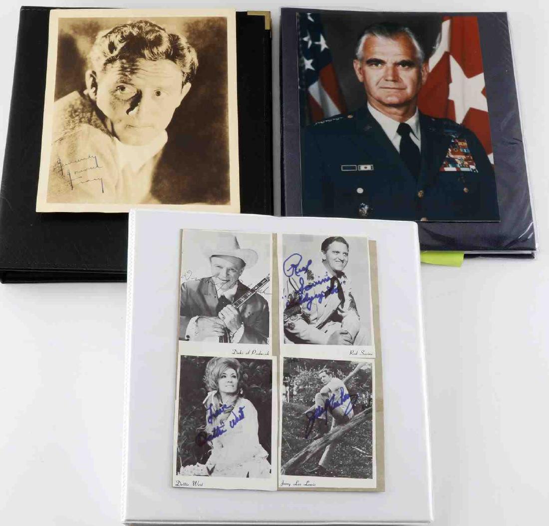 THREE BINDERS ASSORTED AUTOGRAPH COLLECTION