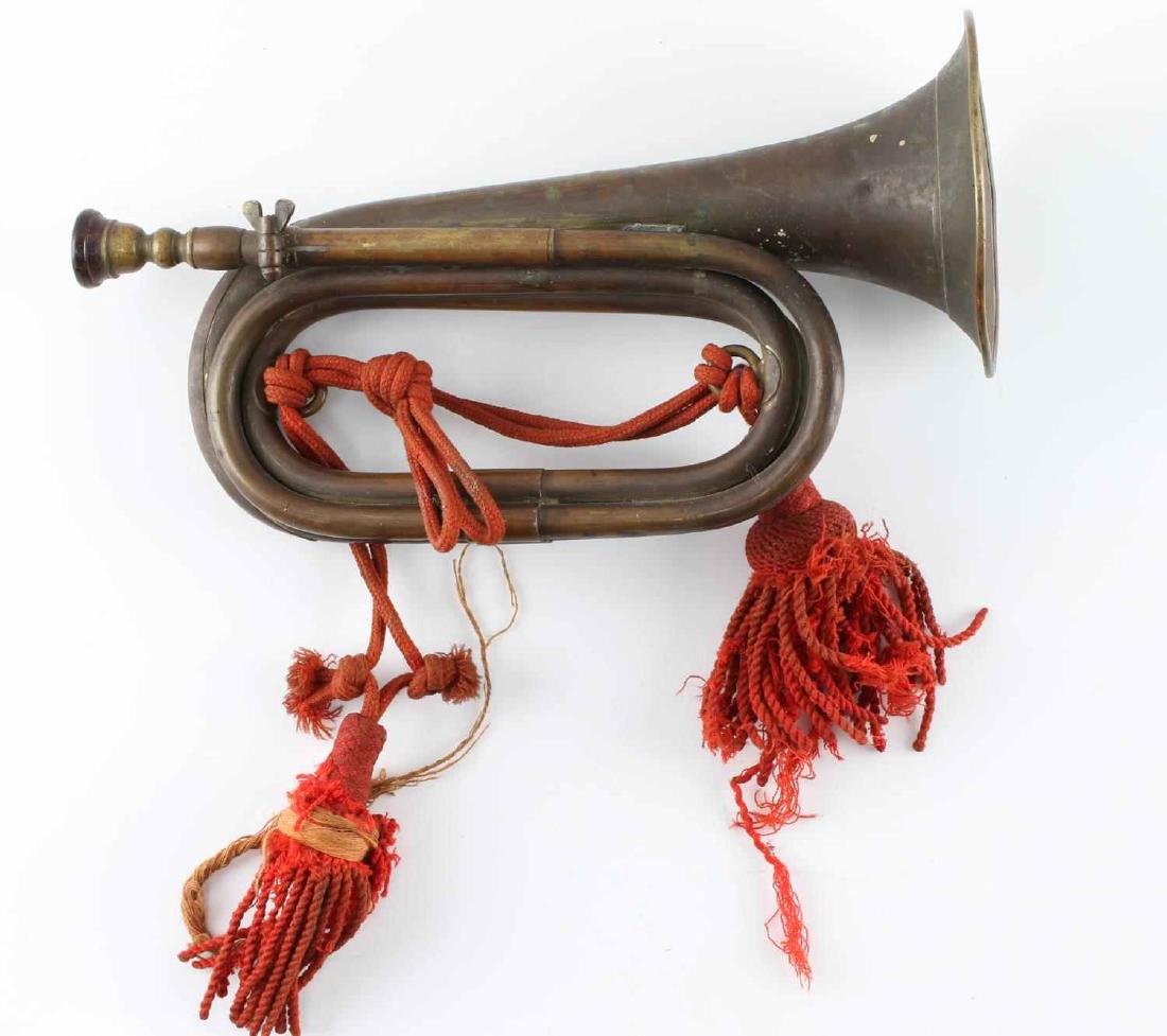 CIVIL WAR BRASS AND COPPER DOVETAIL WAR BUGLE