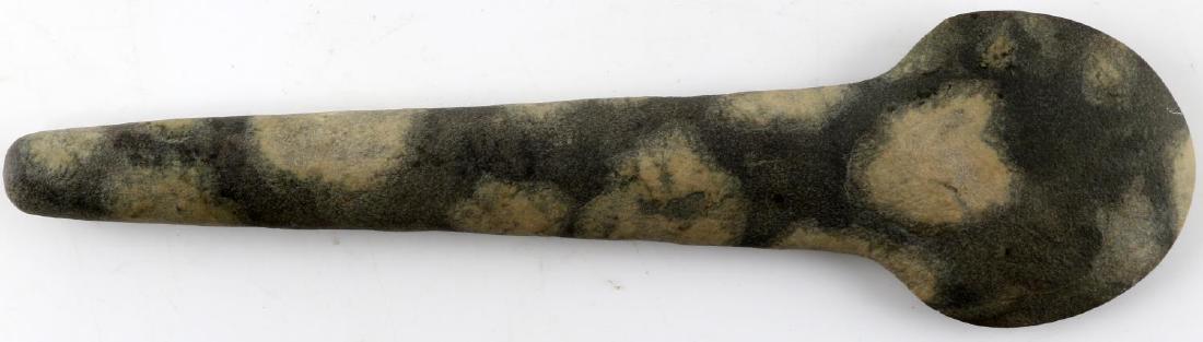 WOODLAND PERIOD NATIVE AMERICAN GRAY STONE SPUD