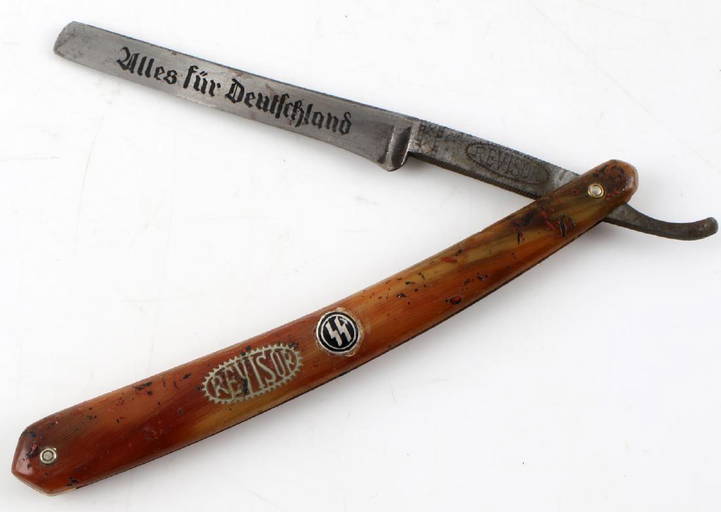 German Wwii Waffen Ss Straight Razor Solingen
