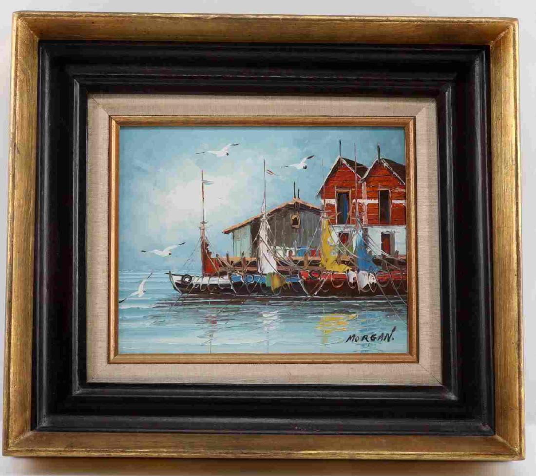 Alfred George Morgan Seaside Oil On Canvas