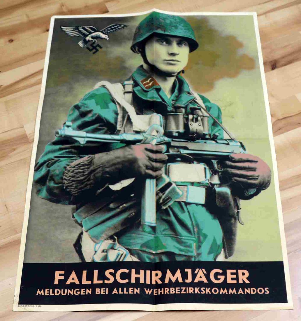 Wwii German Luftwaffe Paratroop Recruiting Poster