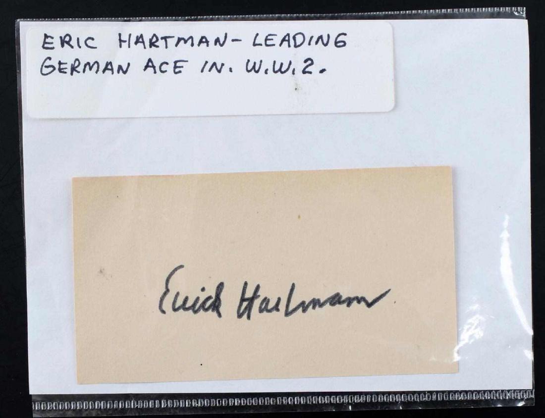 WWII GERMAN ERICH HARTMANN FIGHTER ACE AUTOGRAPH - Jul 02, 2019 ...