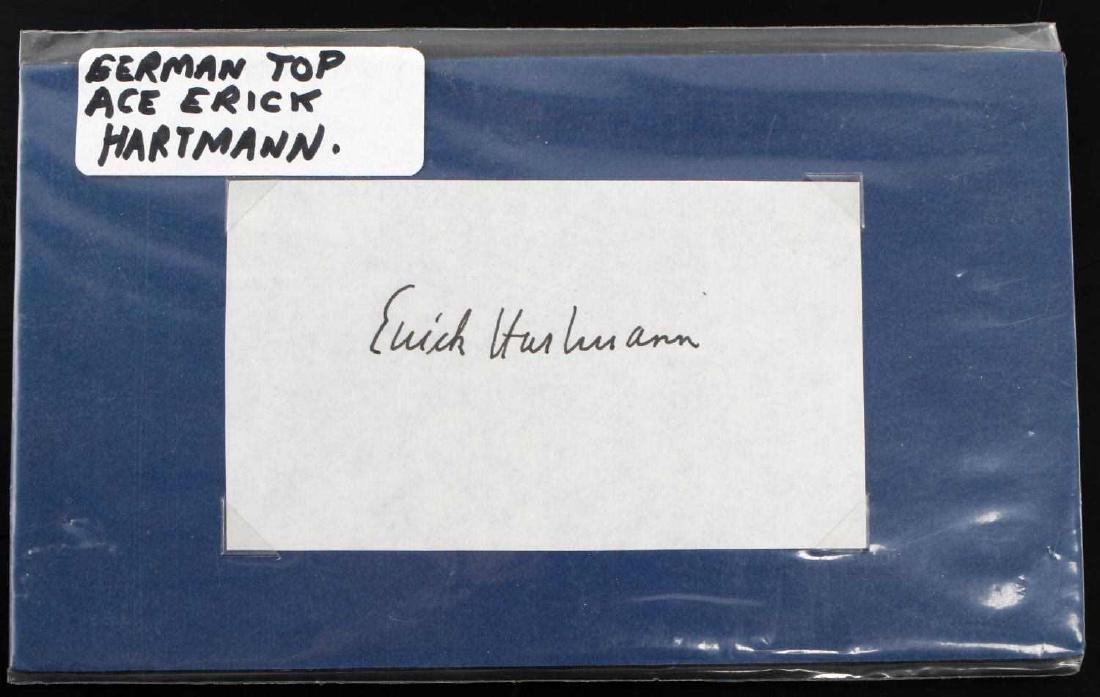 WWII GERMAN ERICH HARTMANN FIGHTER ACE AUTOGRAPH - Jul 02, 2019 ...