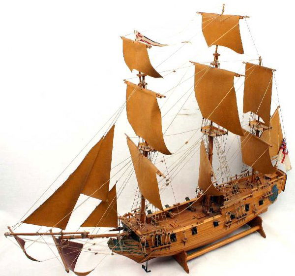 38" HMS PEREGRINE GALLEY WOOD BOAT MODEL