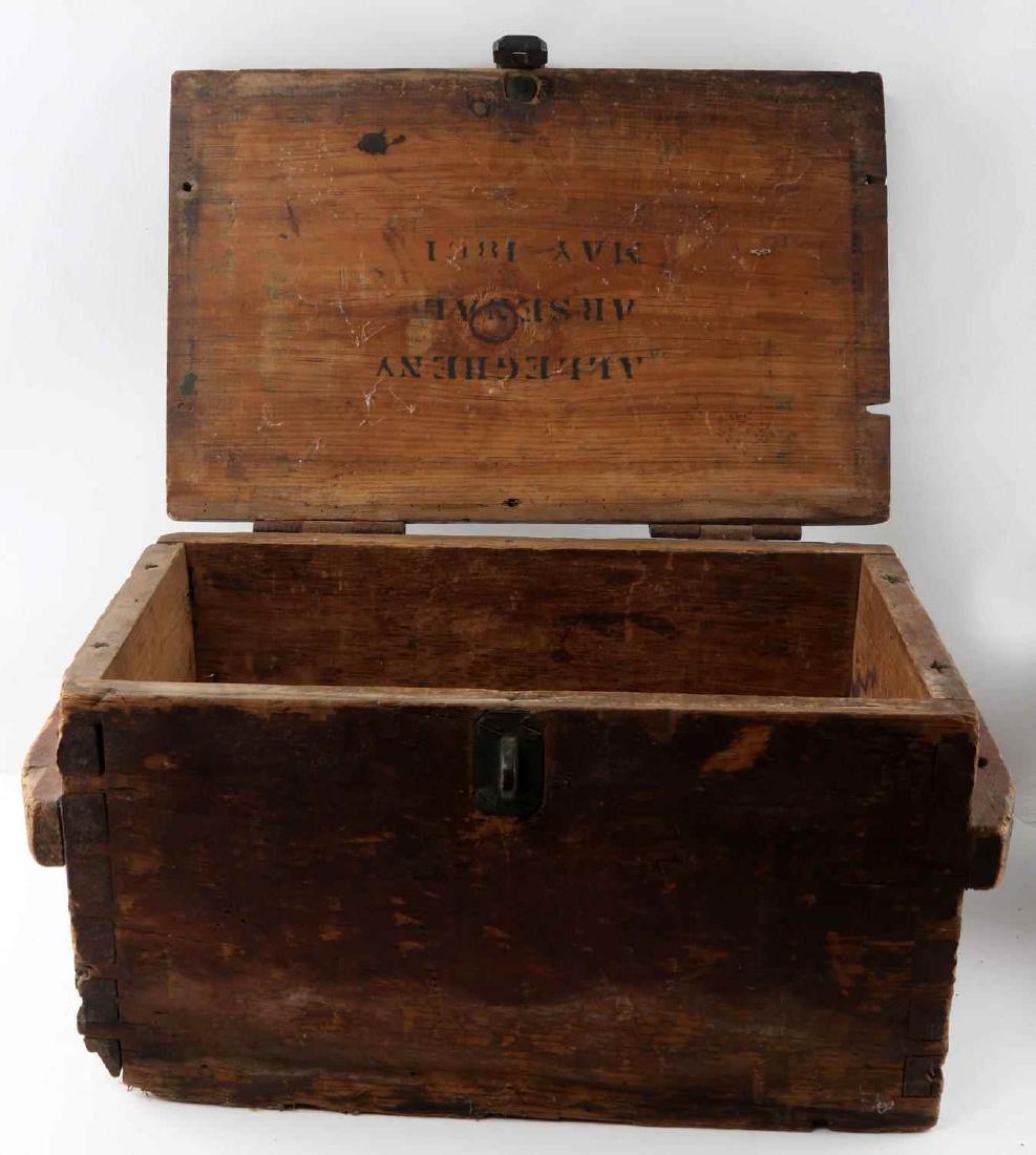 For Auction: US CIVIL WAR ALLEGHENY NY ARSENAL MUNITIONS CRATE (#5245 ...