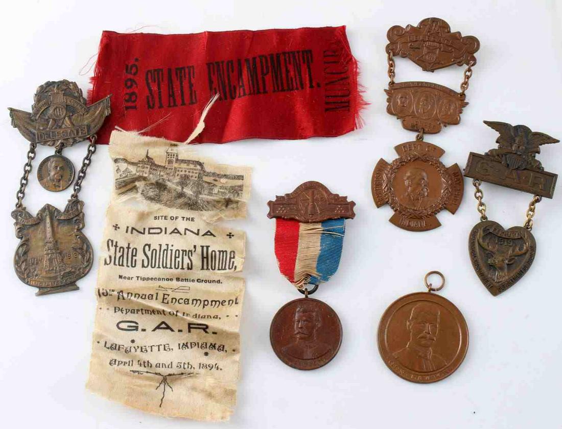 Indiana Gar Grand Army Of The Republic Medal Lot 5