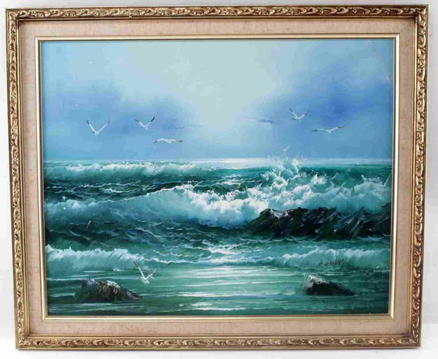 FRAMED H. GAILEY OIL ON CANVAS SEASCAPE PAINTING - Aug 29, 2019 ...