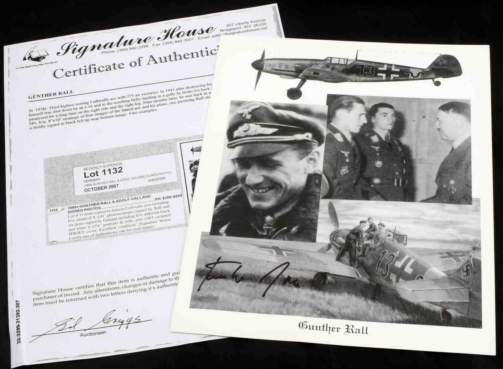 GERMAN LUFTWAFFE ACE GUNTHER RALL SIGNED PHOTO - Aug 29, 2019 ...