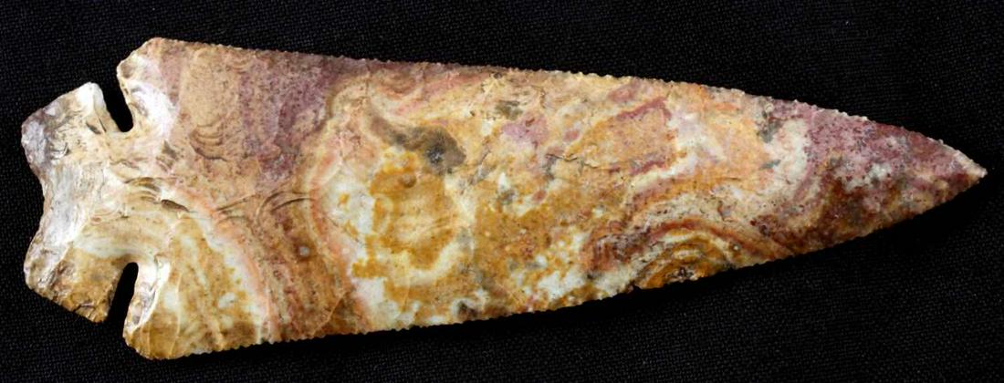 Cache River Banded Chert Arrowhead Point