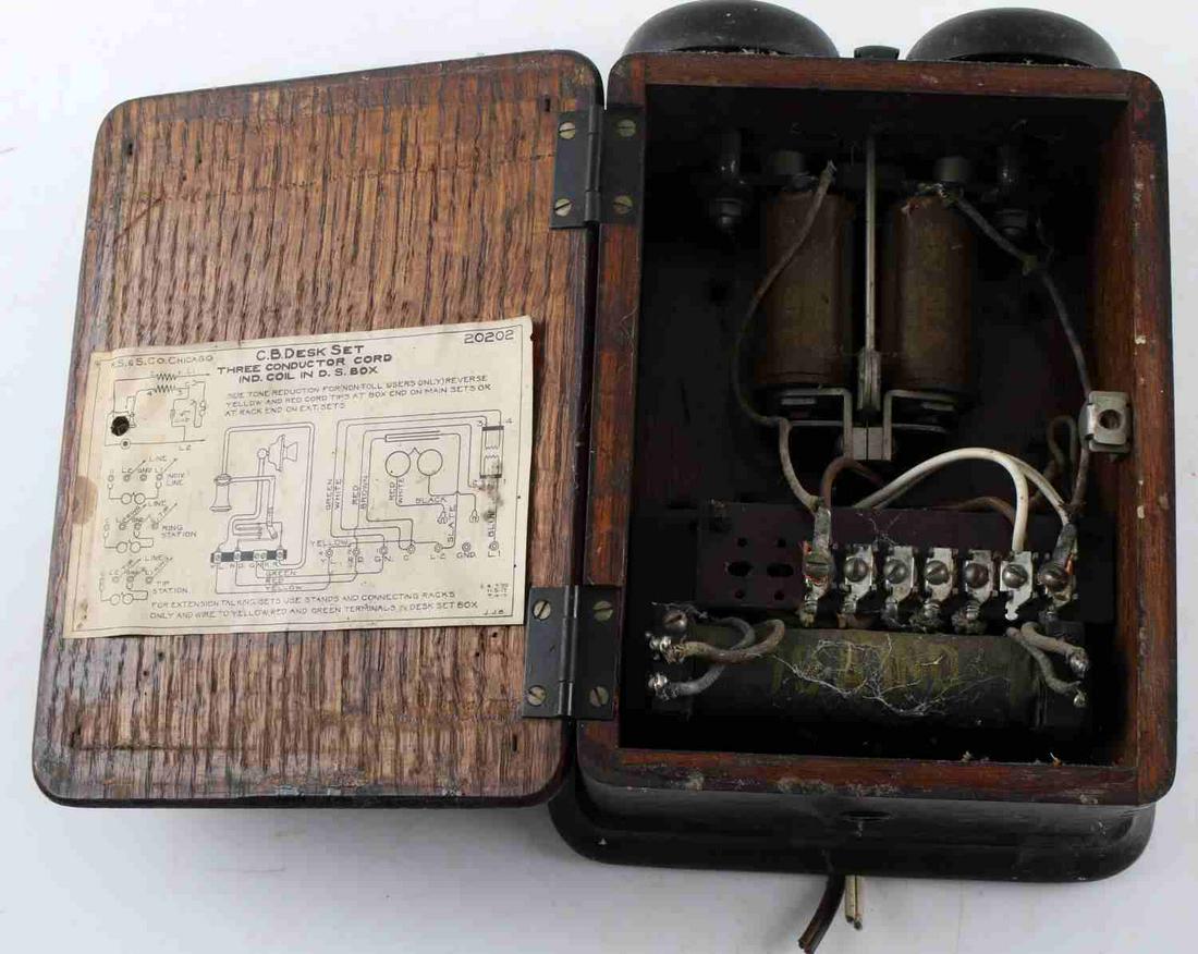 C.B. TELEPHONE DESK SET WOOD BOX TELEPHONE RINGER - Nov 14, 2019 ...