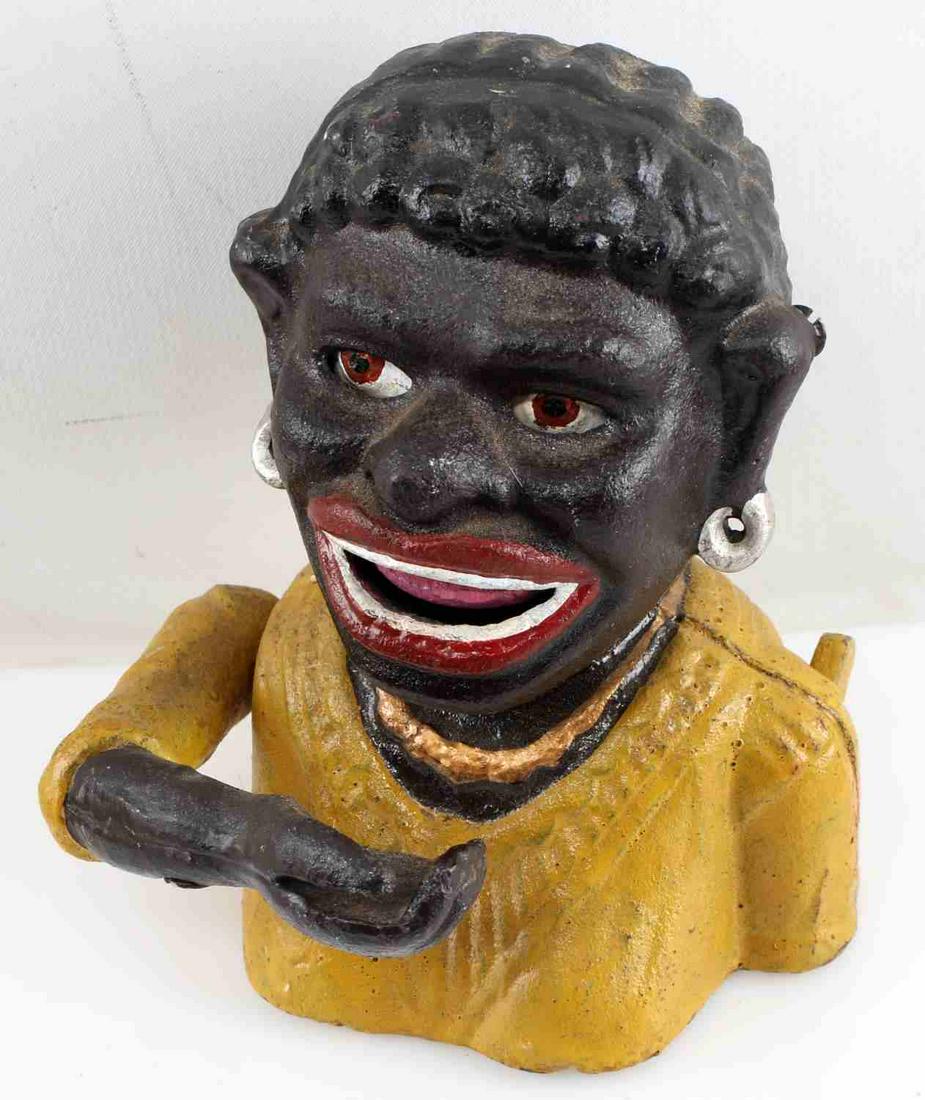 Cast Iron Black Americana Coin Bank Dinah