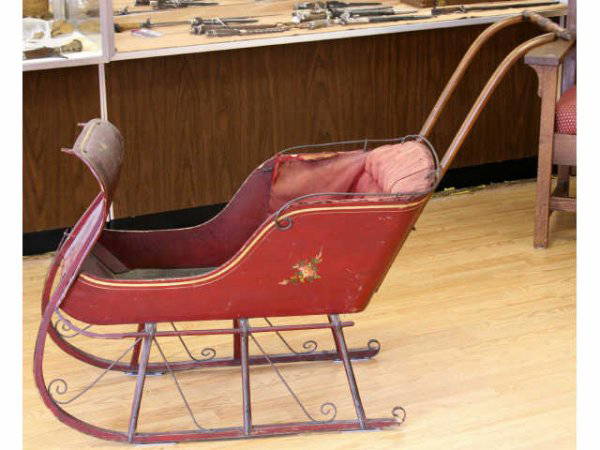 Antique Child Push Sleigh
