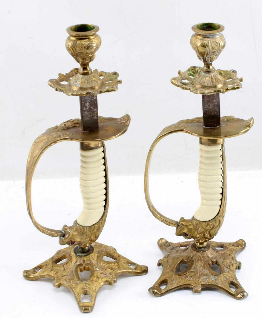 WWII GERMAN NAVAL SWORD CANDLESTICK SET OF TWO - Feb 12, 2020 ...
