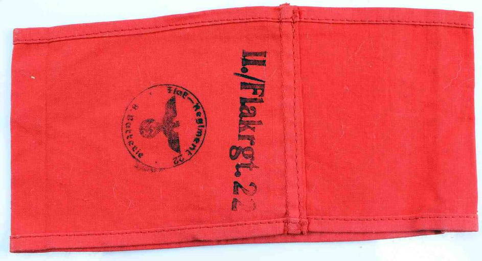 German Wwii Luftwaffe Flak Artillery Arm Band