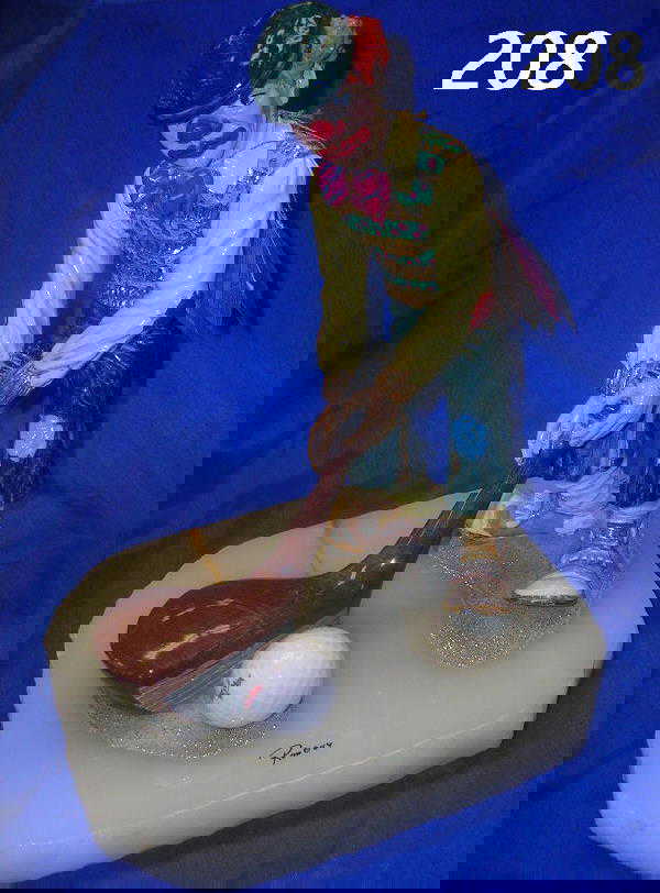 30208: RON LEE ARTIST CLOWN GOLFER FIGURINE