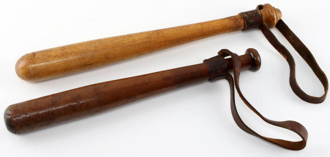 LOT OF 2 VINTAGE POLICE BILLY CLUBS LEATHER HANGER - Mar 24, 2020 ...