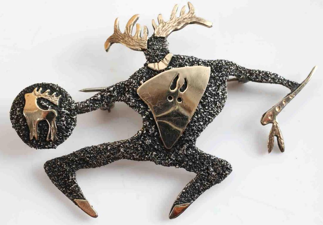 MICHAEL LITTLE ELK SILVER & 14K ELK WARRIOR BROOCH - Apr 15, 2020 ...