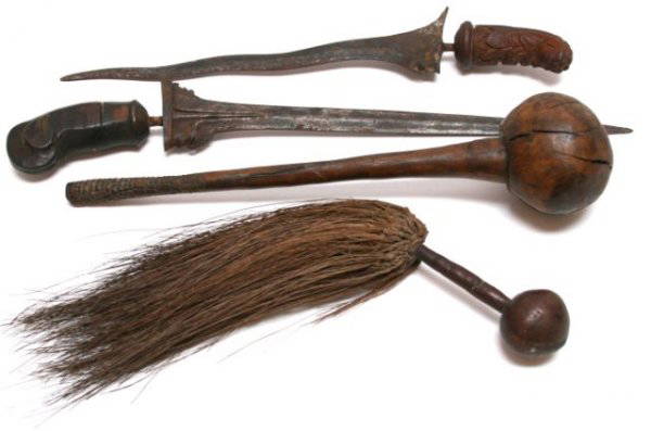 Keris Blade Fijian War Club Oceania Weapons Lot