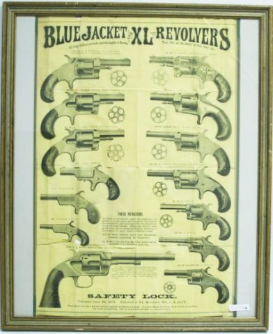 HOPKINS & ALLEN BLUE JACKET & XL TRADE POSTER