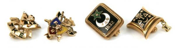 GOLD FRATERNITY PIN LOT TKE ATA