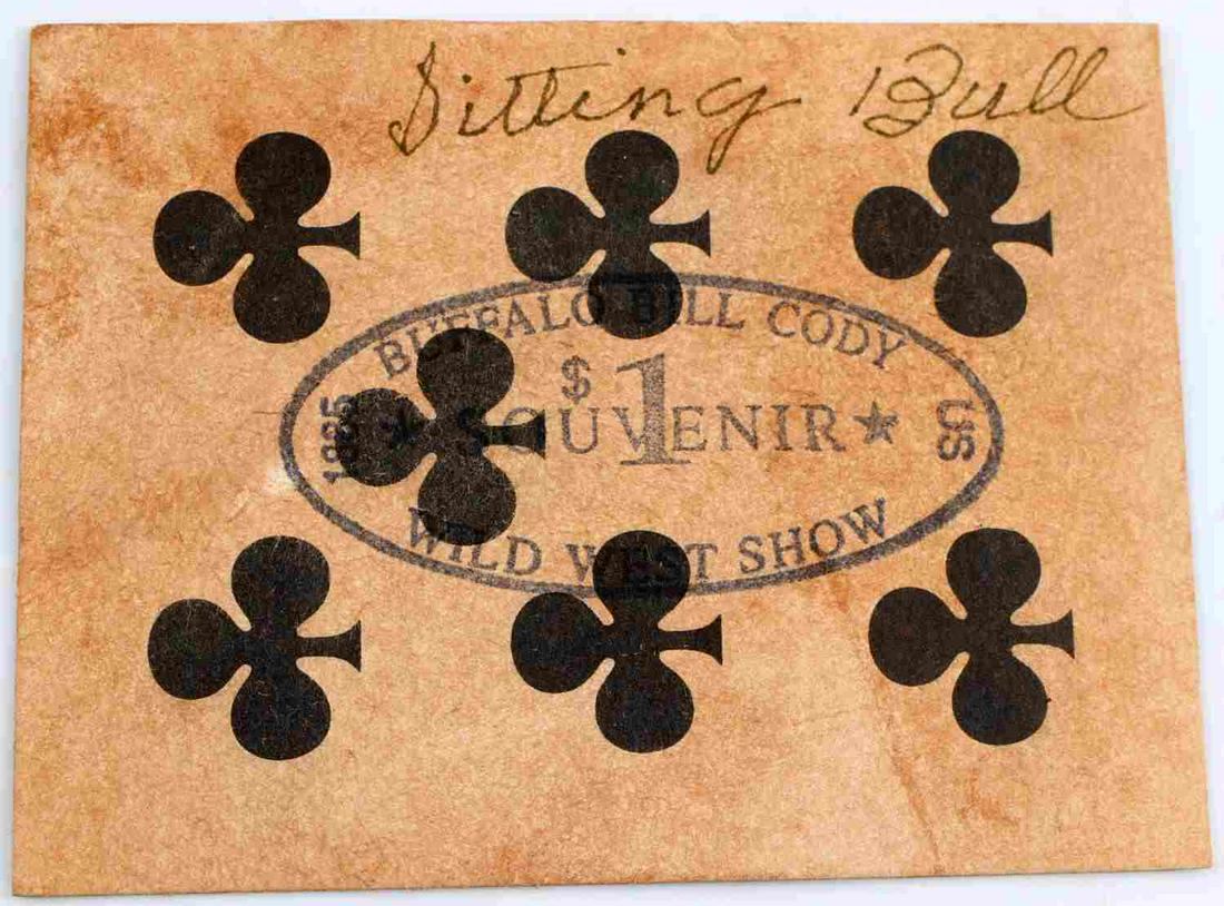 Sitting Bull Autograph Buffalo Bill Cody Show Card