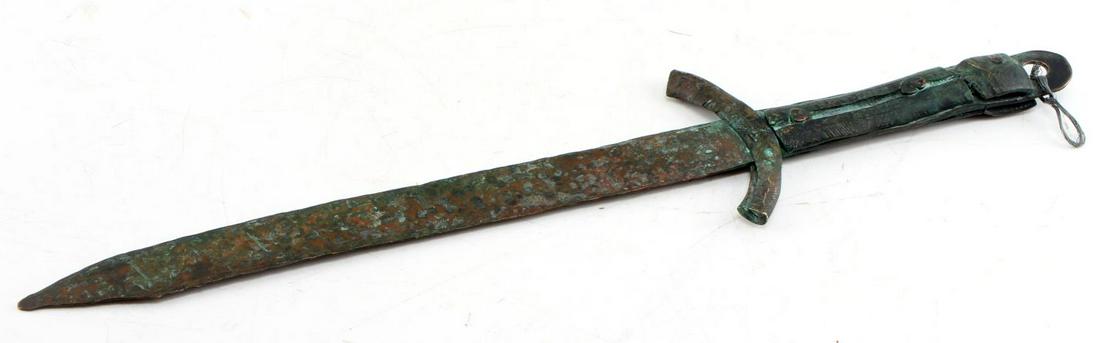 Bronze Age Copper Short Sword Heavy Oxidation