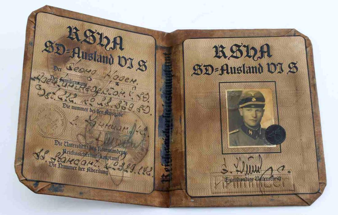 WWII THIRD REICH GERMAN SS RSHA AUSWEIS - May 28, 2020 | Affiliated ...