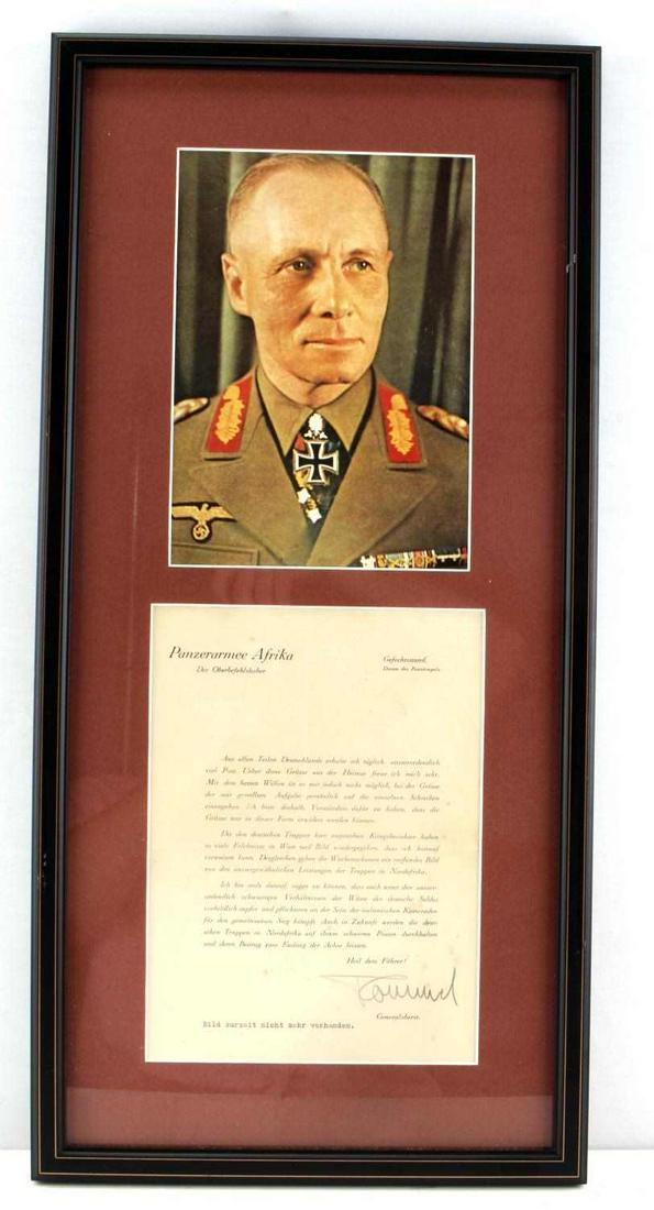 WWII GERMAN THIRD REICH ROMMEL SIGNED DOCUMENT - Sep 09, 2020 ...