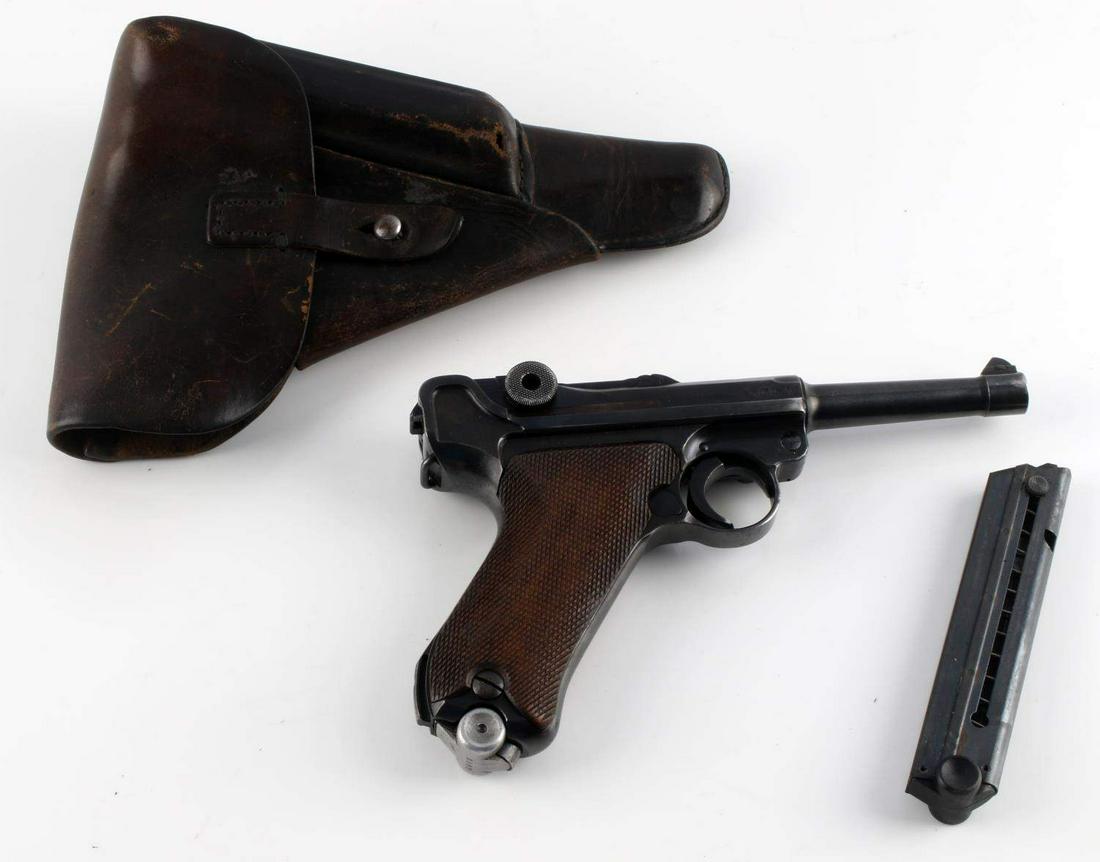 Wwii German Luger P08 Semi Auto Pistol 9mm