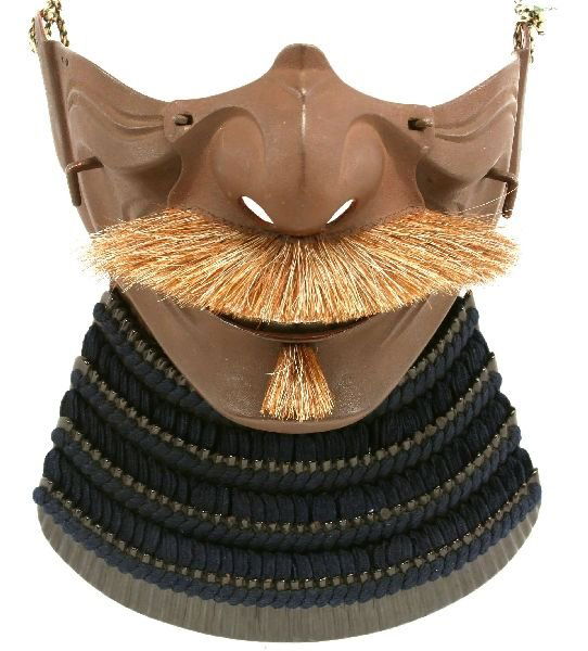 EDO PERIOD JAPANESE SAMURAI MENPO OR FACE MASK