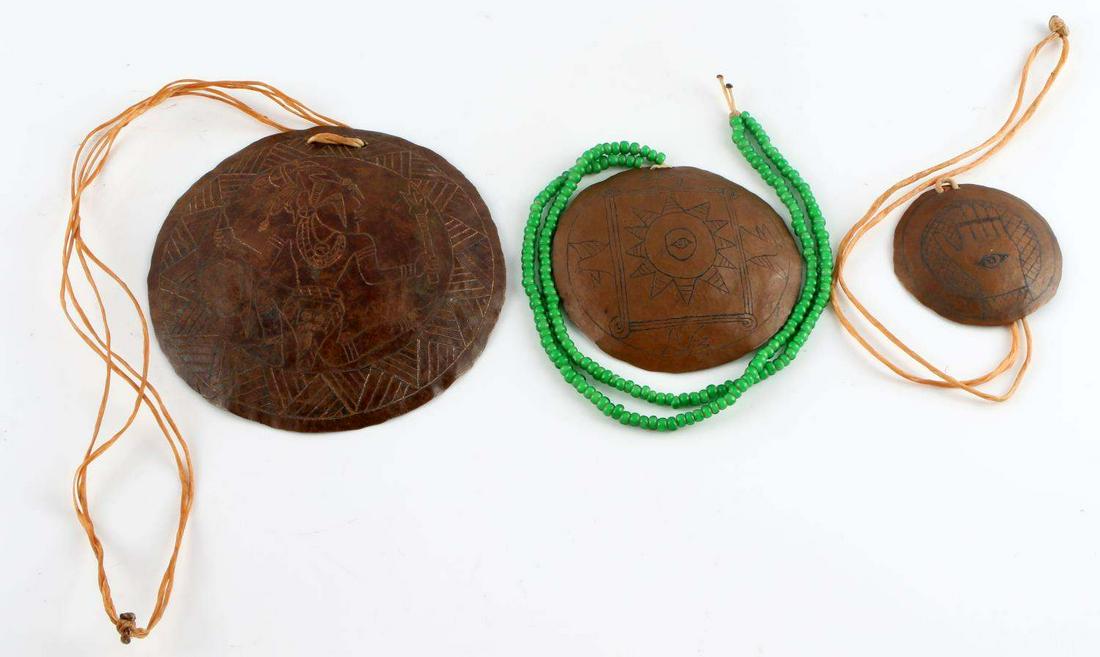 Mississippian Culture Copper Incised Gorget Lot