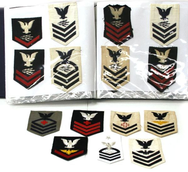 WW2 NAVY CLOTH & BULLION RANK INSIGNIA COLLECTION