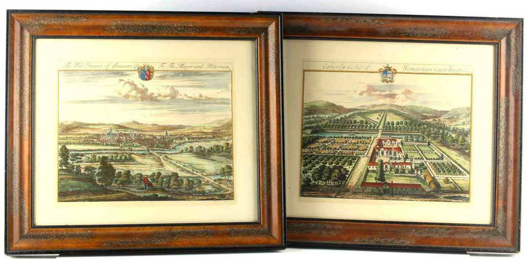 Johannes Kip British Gentry Colored Etching Prints