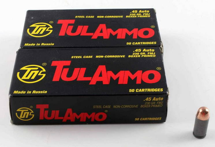 100 Rounds Of .45 Auto Tulammo Ammunition