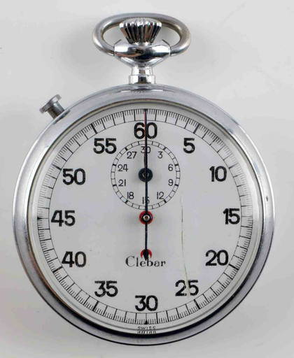 Vintage Clebar Stainless Stop Watch Swiss Movement