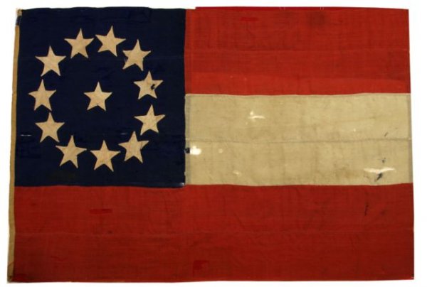 CIVIL WAR CAPTURED CONFEDERATE FLAG CIRCA 1862