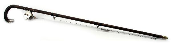 WALKING CANE MOUNTED POACHER FISHING POLE